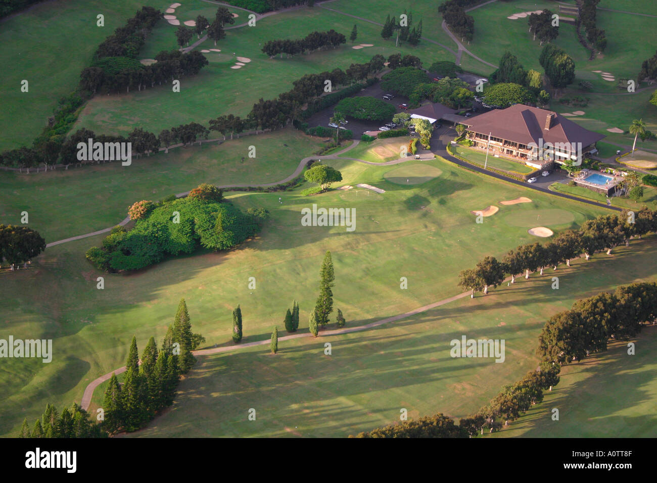 Aerial view of Honolulu Country Club golf course Stock Photo - Alamy