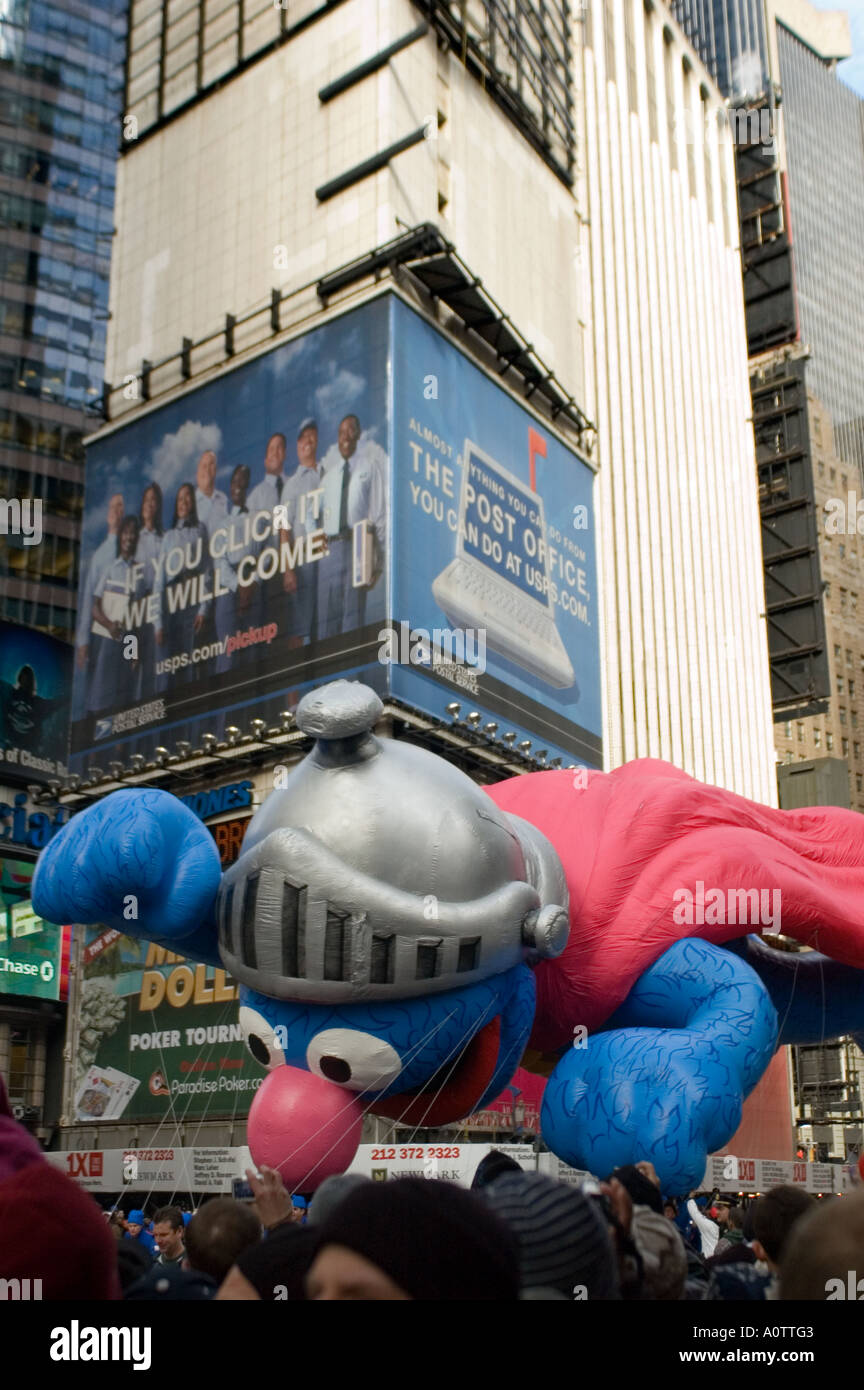 Super Grover balloon in the 2005 Macy's Thanksgiving Day parade in New ...