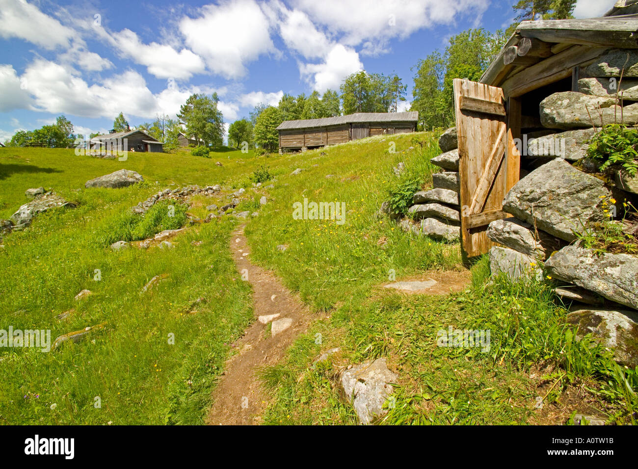 Traditional Finnish House at Ritamaki near Torsby in Varmland County ...