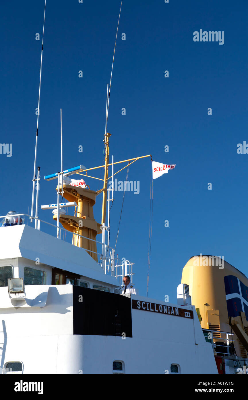 The Bridge and Funnel of Scillonian 3 Stock Photo - Alamy