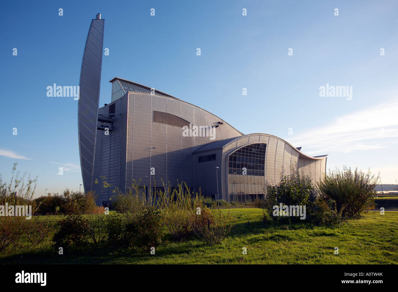 The sludge incinerator at the Crossness Sewage works near Thamesmead ...