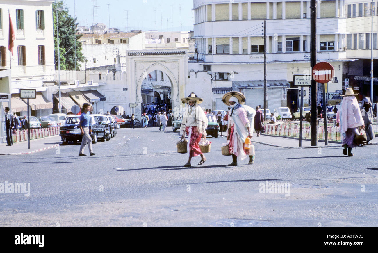 AFRICA MOROCCO TANGIER Main square of Tangier with gateway to the ...