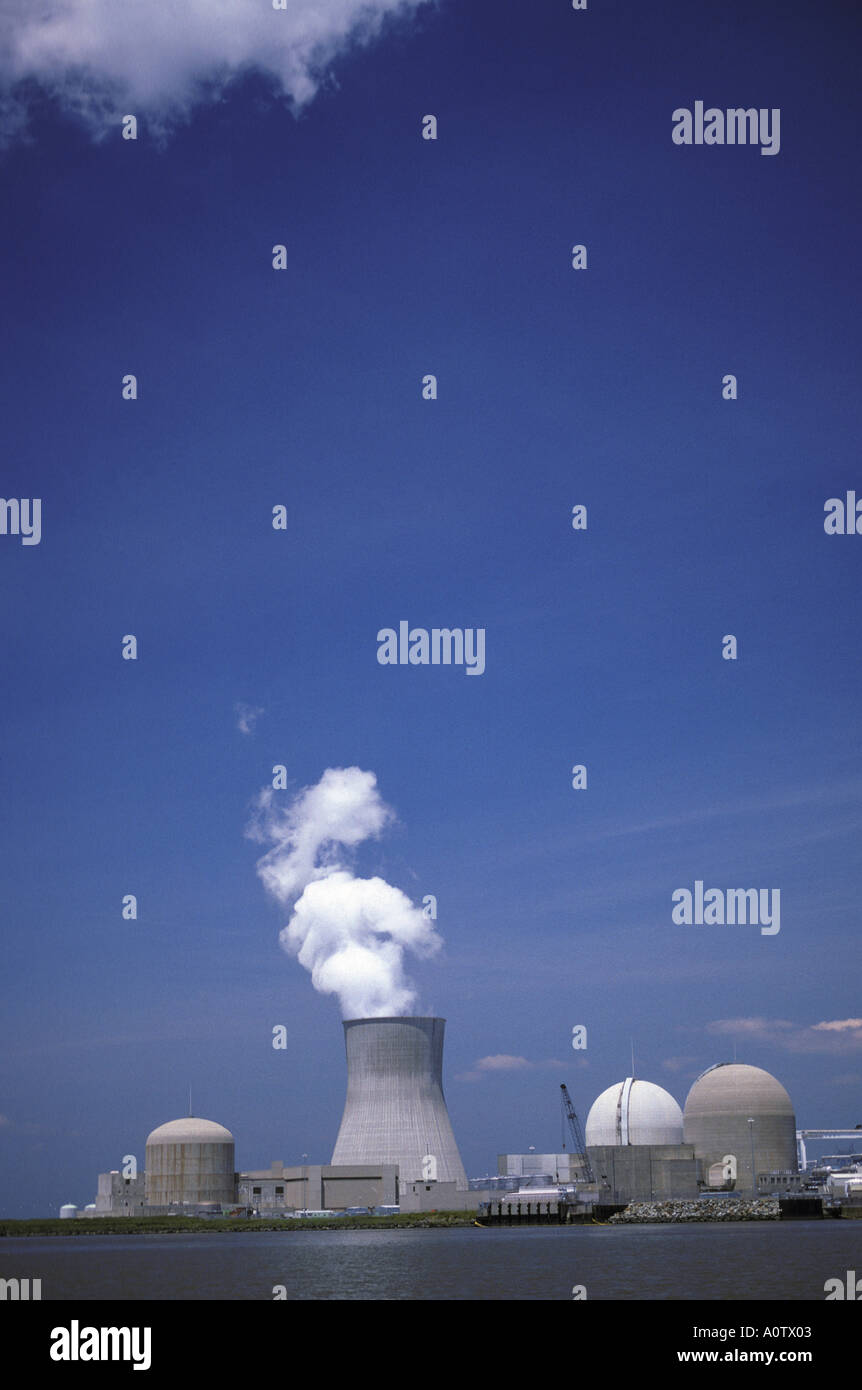 Atomic energy generation cooling towers Stock Photo - Alamy