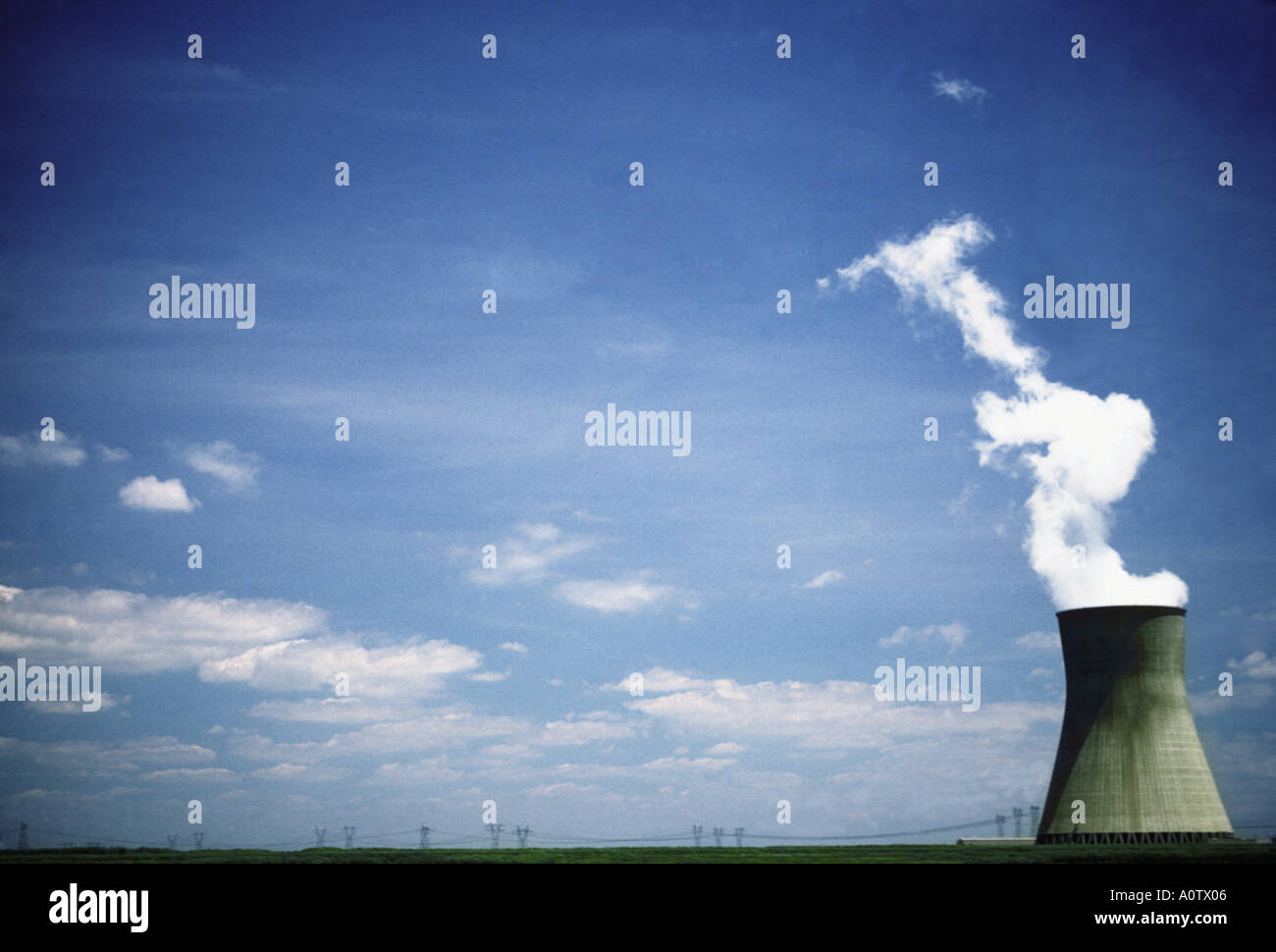 Atomic energy generation cooling towers Stock Photo - Alamy