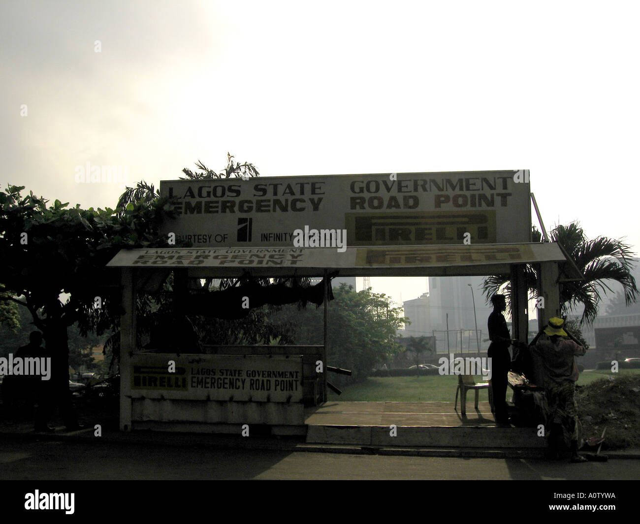 State Police road block checkpoint in Lagos Stock Photo - Alamy