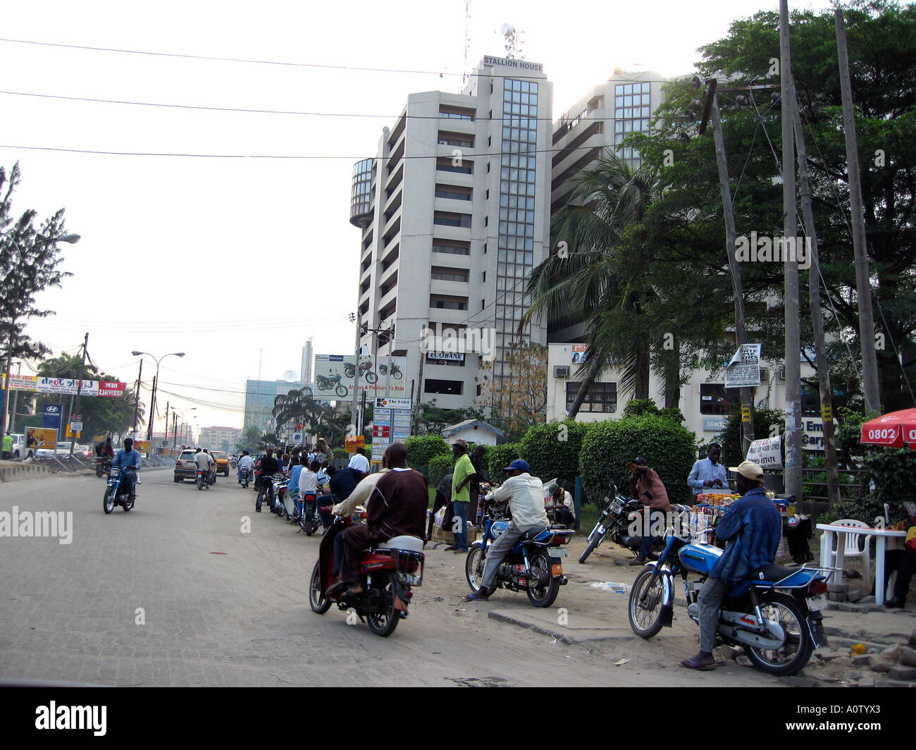 Motorbike taxi in Lagos Stock Photo - Alamy
