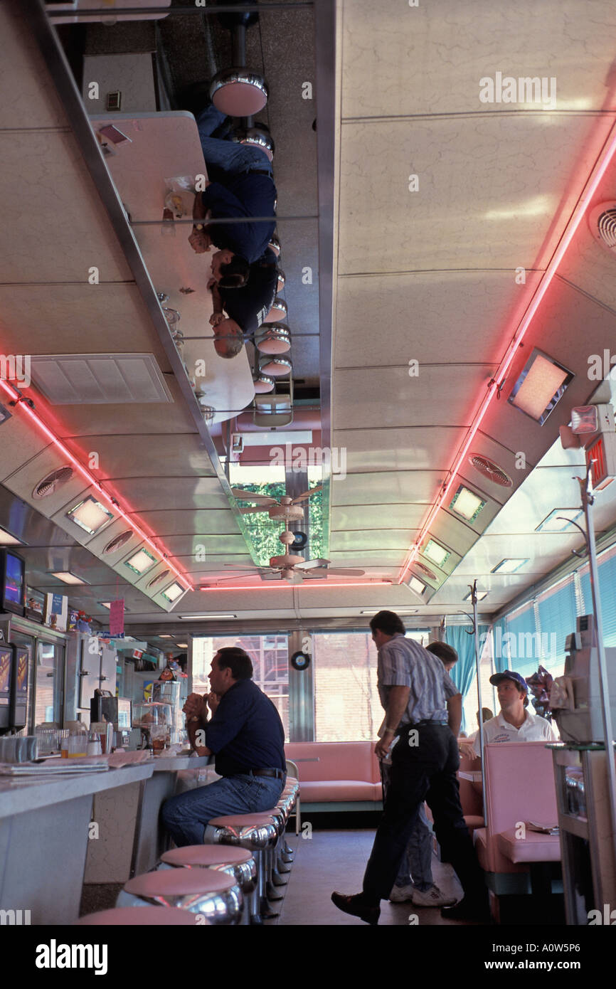 Diner interior counter booths hi-res stock photography and images - Alamy