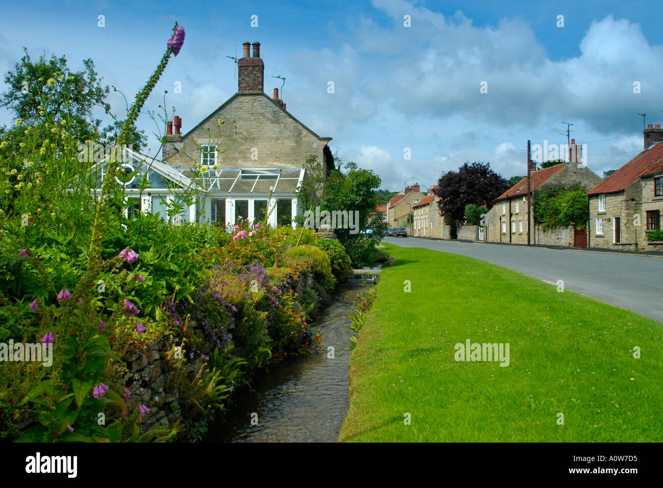 Ebberston Village Main Street North Yorkshire between Pickering and ...