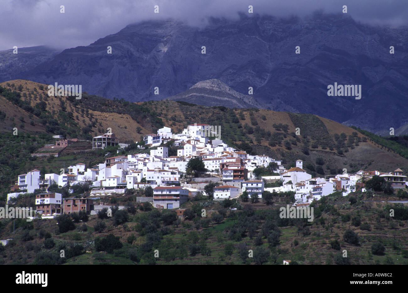 Corumbela white hill village near Competa Andalucia Spain Stock Photo ...