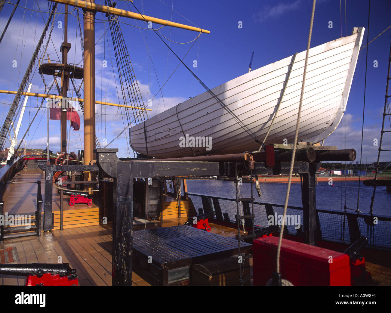 Endeavour Steel Replica of Captain James Cooks ship berthed at the ...