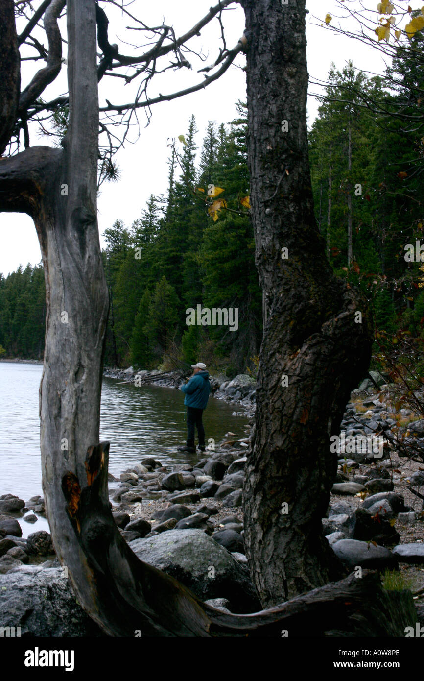 FISHING THE GRAND TETONS Stock Photo - Alamy