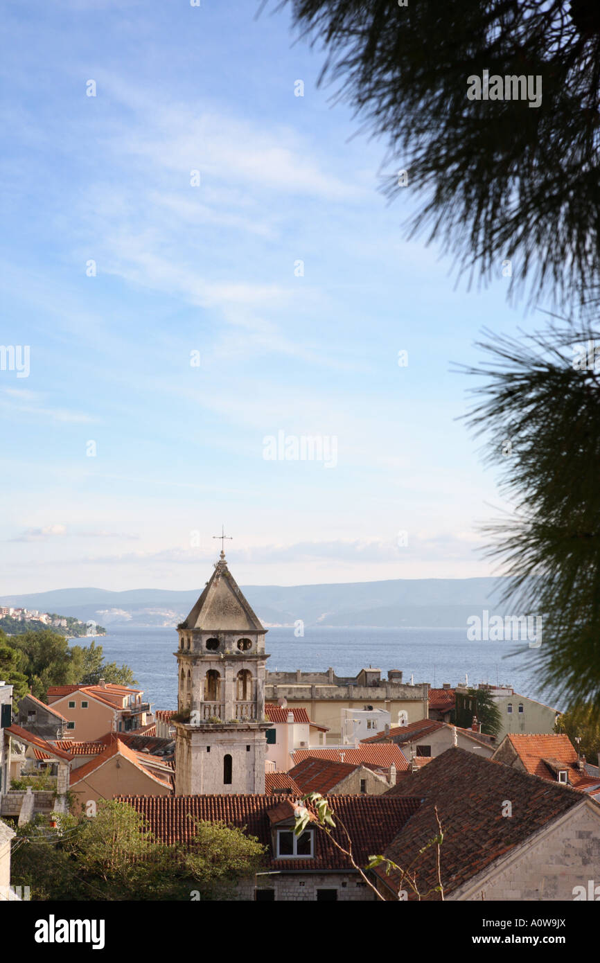 A view of St Mihovil Church from the Fortress of Peovica Mirabella ...