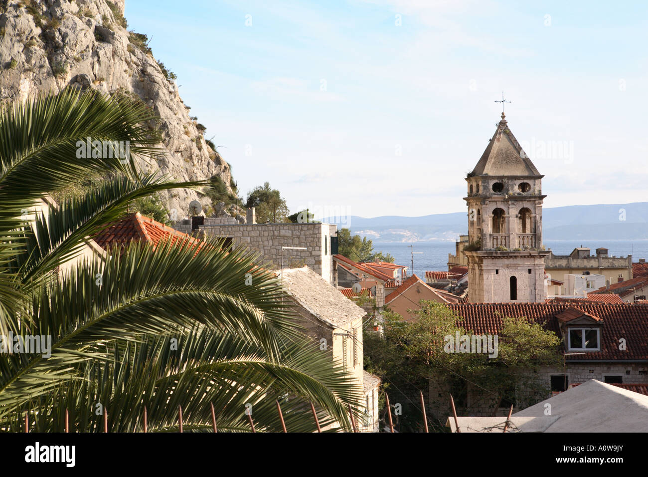 A view of St Mihovil Church from the Fortress of Peovica Mirabella ...