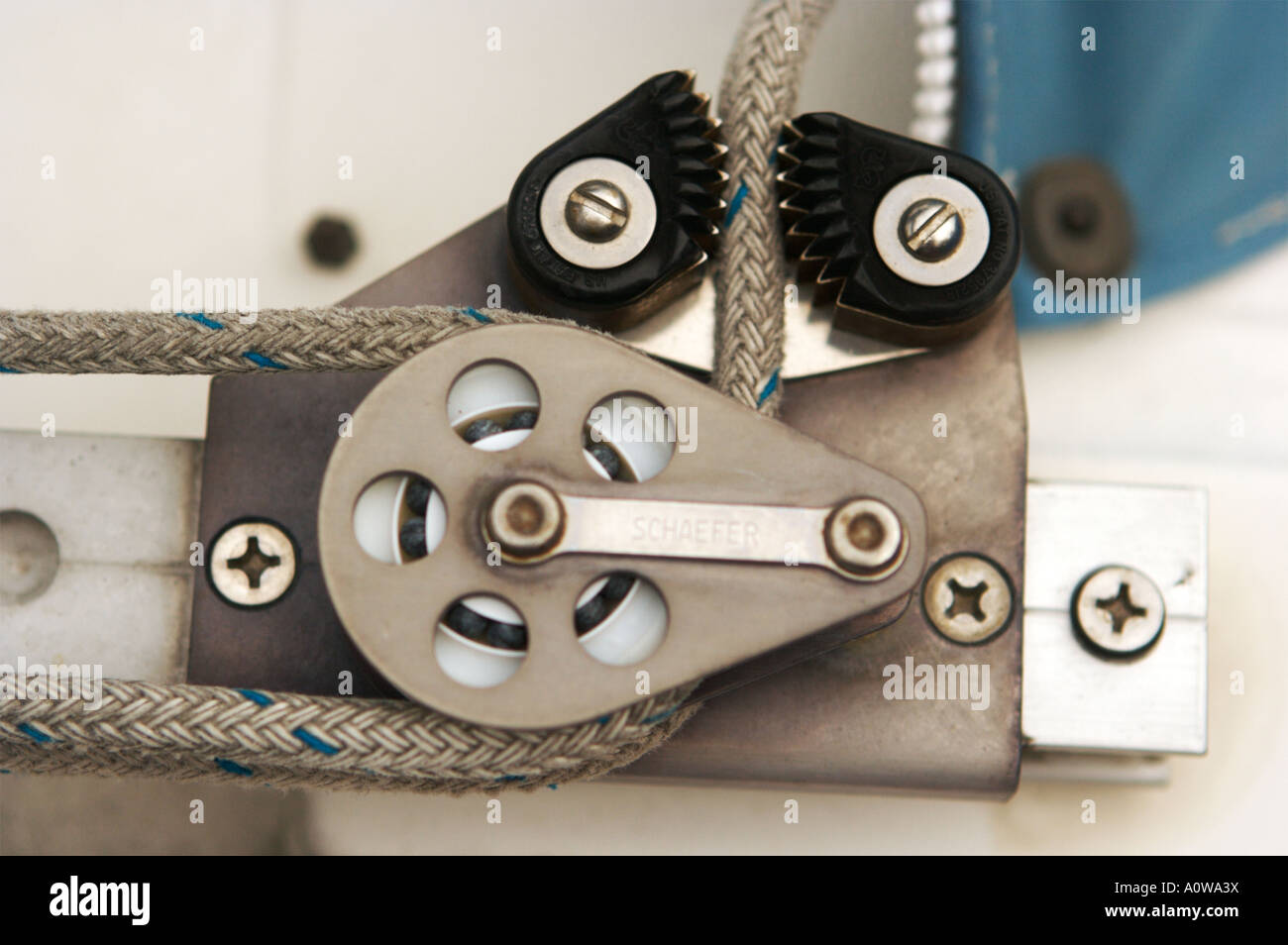 Close up of yacht tackle Stock Photo - Alamy