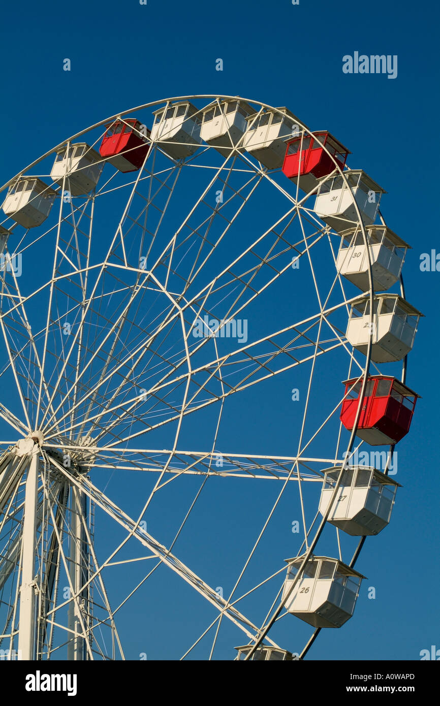 White Ferris Wheel Red Carriages High Resolution Stock Photography and ...