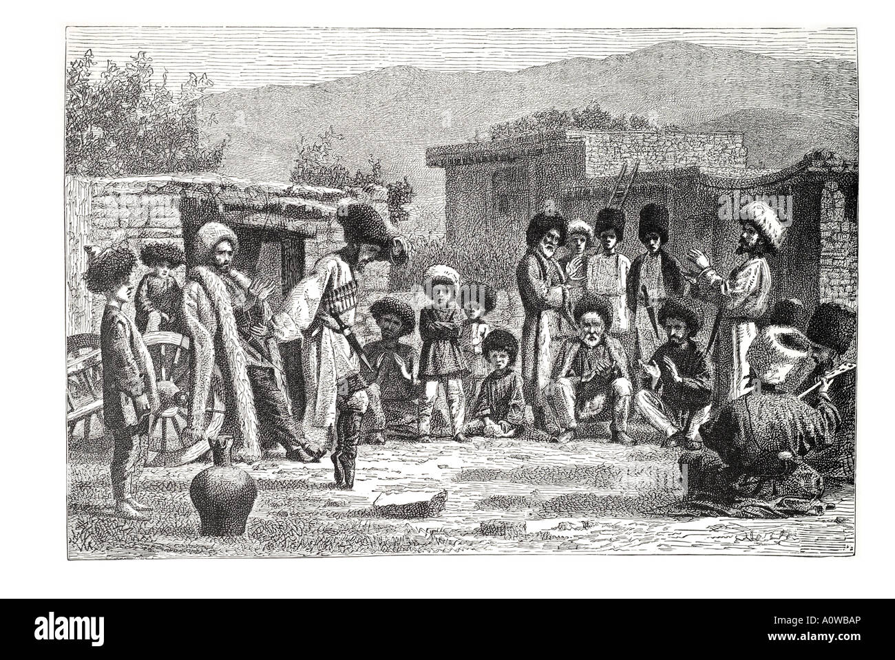 Caucasian dance dancing lesghinska Caucasus Georgia men man national ...