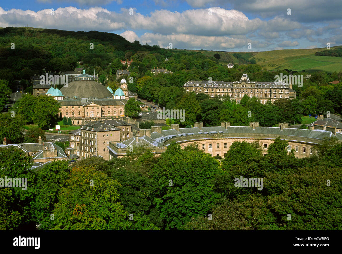 The skyline at Buxton in the Peak District Derbyshire England UK Stock ...