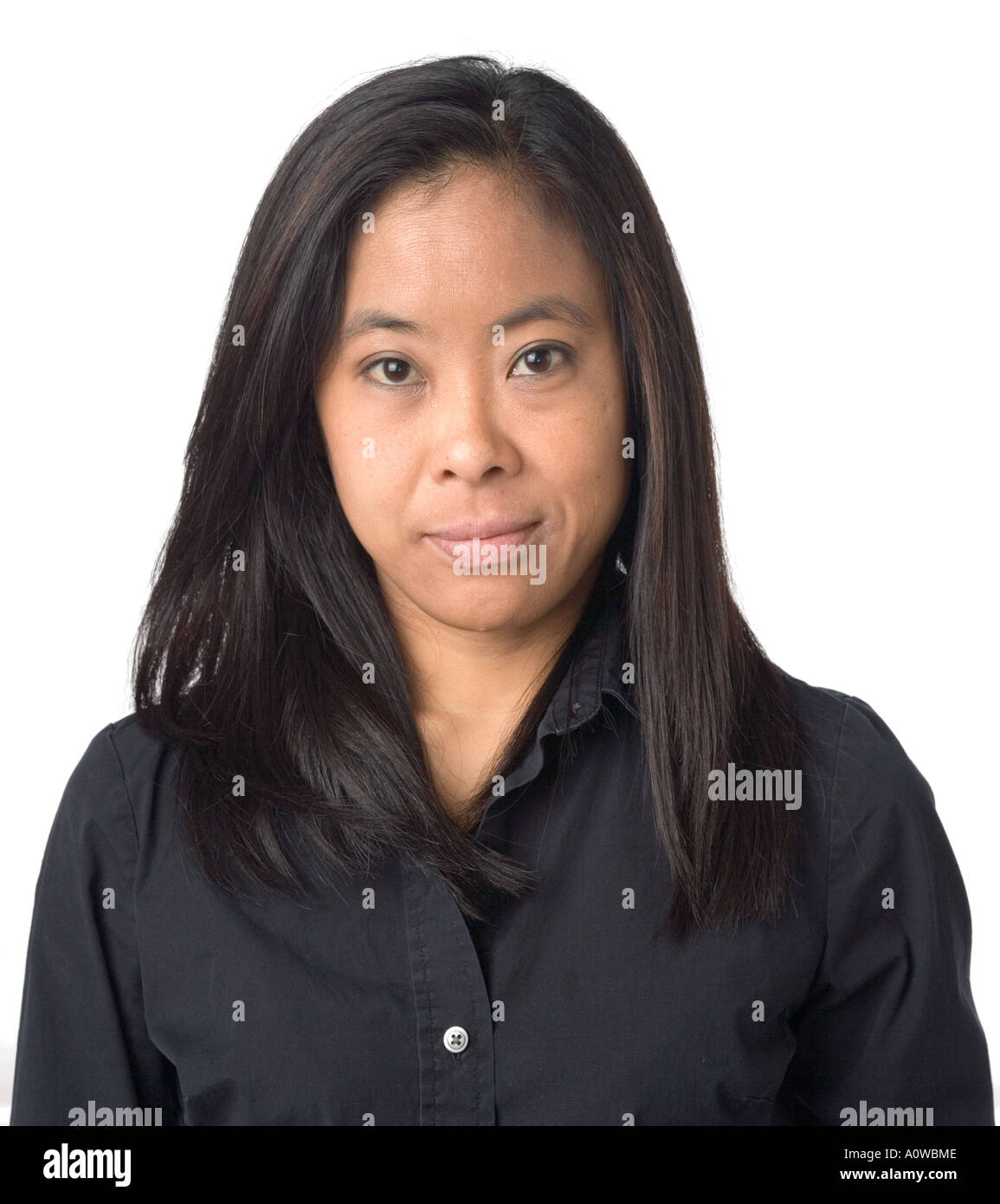 Woman portrait silhouette serious hi-res stock photography and images ...