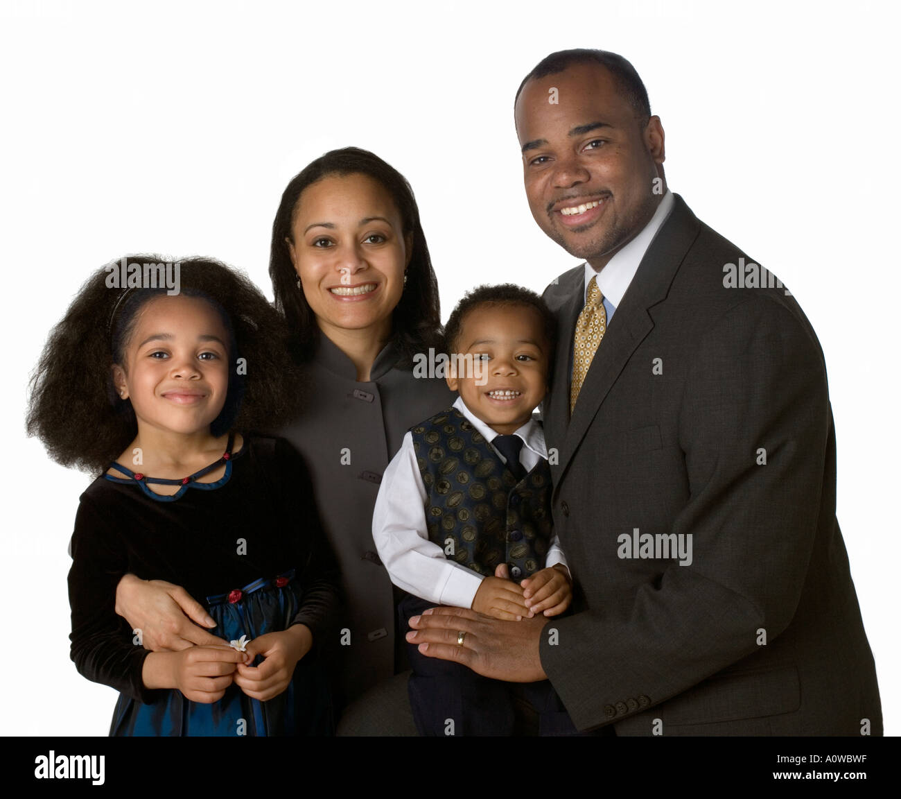Portrait African American family Stock Photo - Alamy