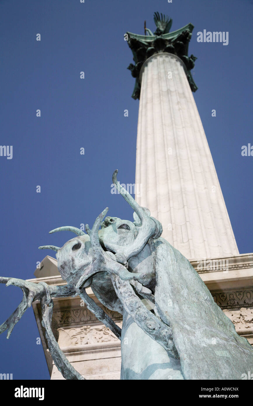 Millennium monument Budapest Hungary Stock Photo - Alamy