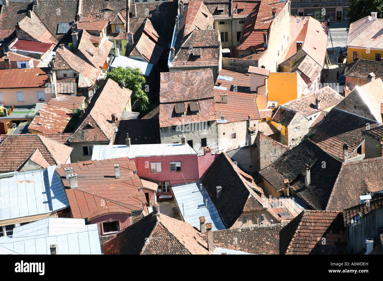 Rooftops Sighisoara Romania Stock Photo - Alamy