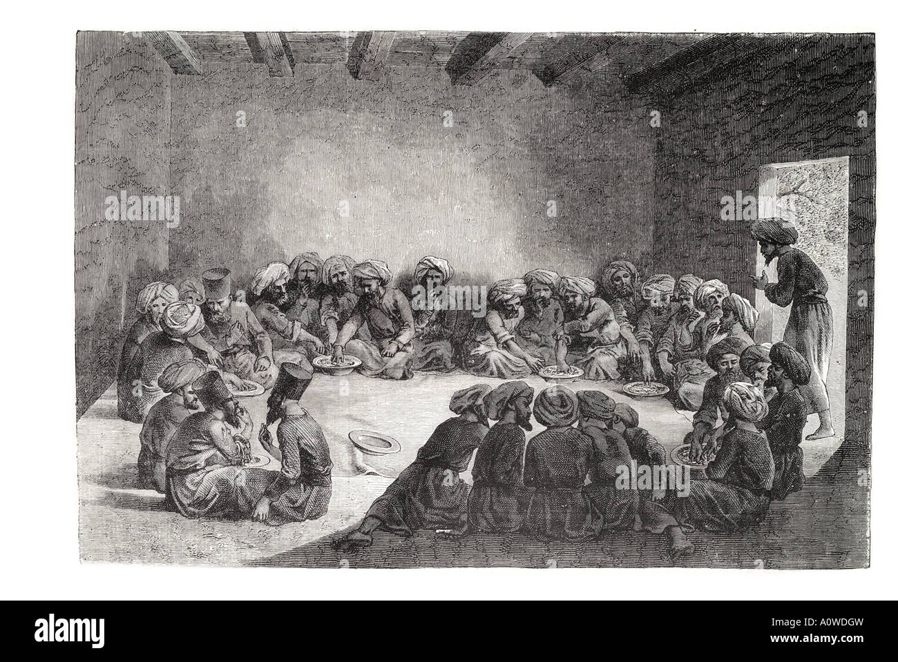 Turcoman dining nomad middle east rural Iran Afghanistan central Asia ...