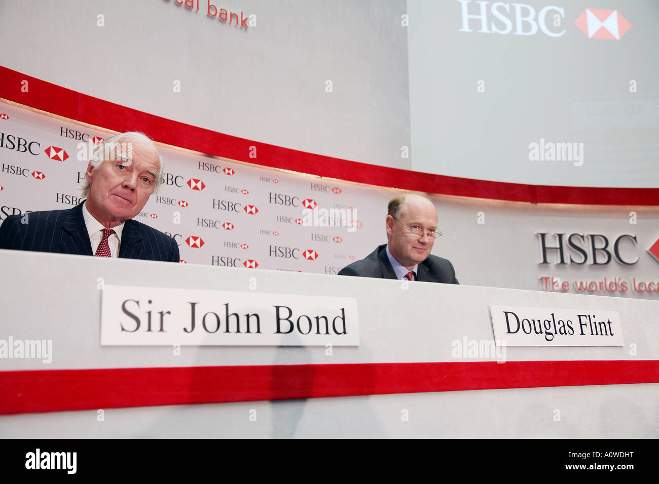 Sir John Bond and Douglas Flint HSBC Stock Photo - Alamy
