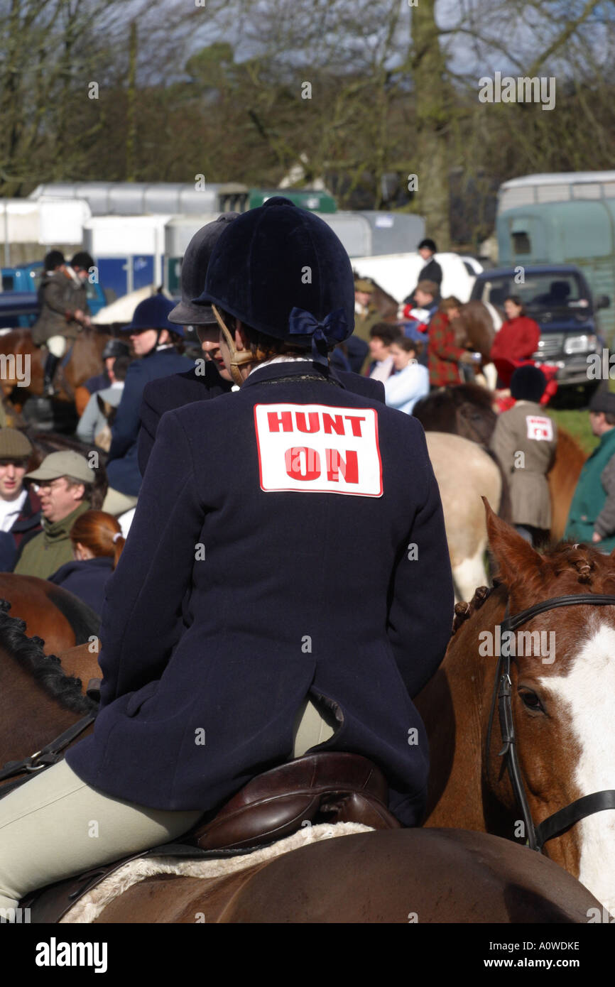 Pro Hunt rider and supporters Stock Photo - Alamy
