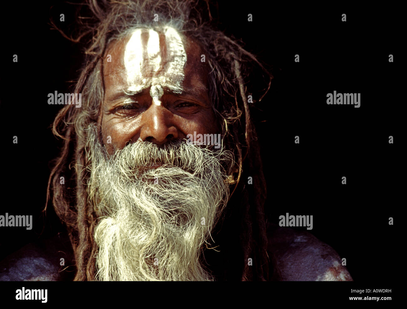 a saddhu's face Stock Photo - Alamy