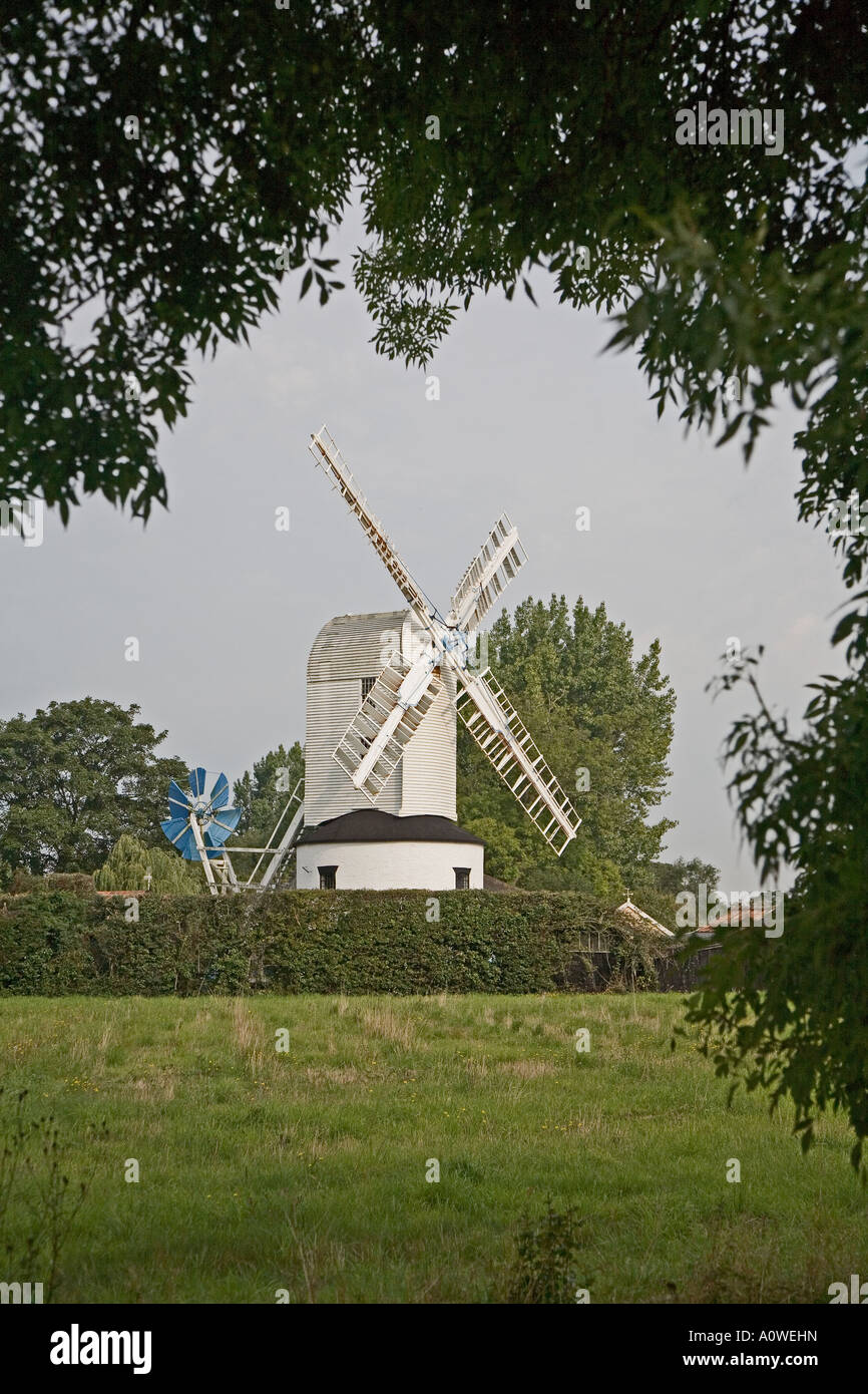 Saxtead Green Post Mill, Suffolk Stock Photo - Alamy