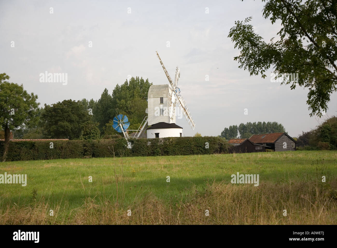 Saxtead Green Post Mill, Suffolk Stock Photo - Alamy