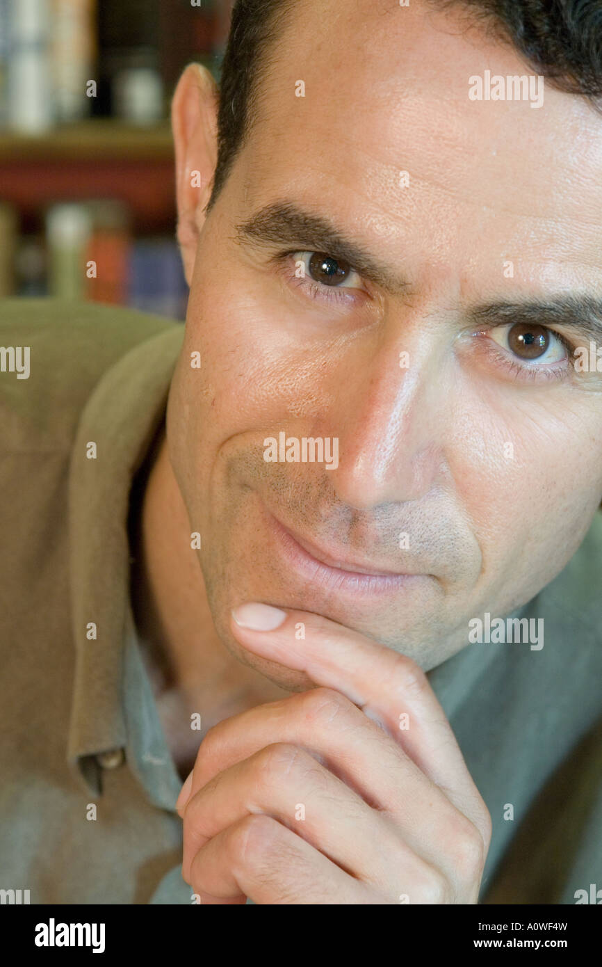 Portrait of man smiling Stock Photo - Alamy