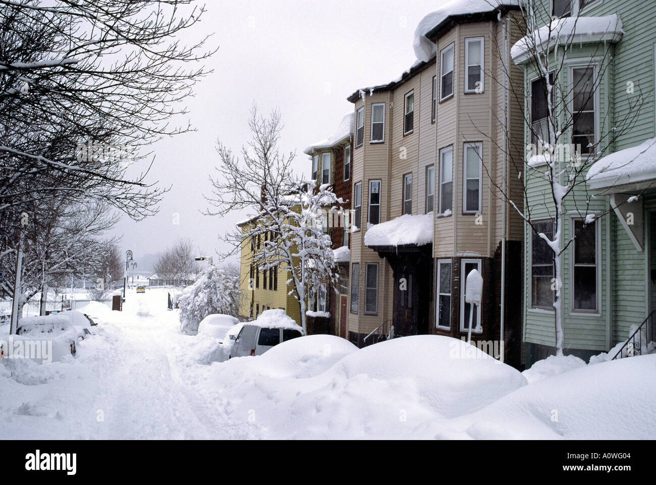 Boston winter snow Stock Photo - Alamy