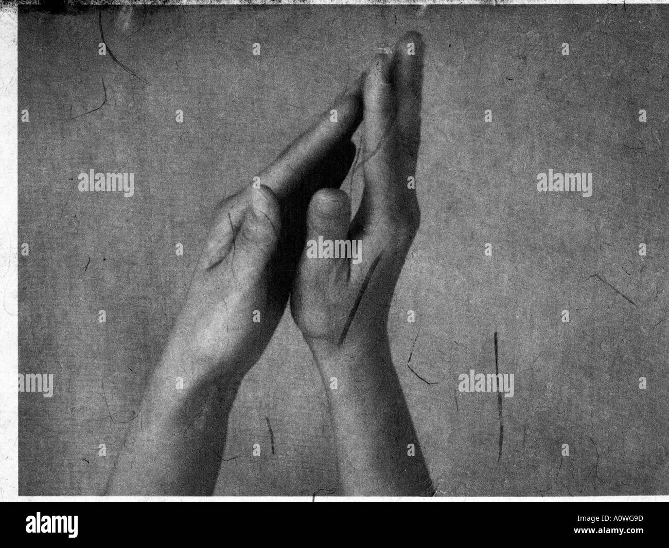 Temple hands Mixed media Photograph Stock Photo - Alamy