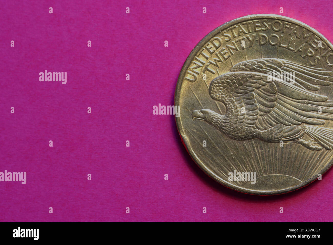 Gold Coin US $20 dollar coin Stock Photo - Alamy
