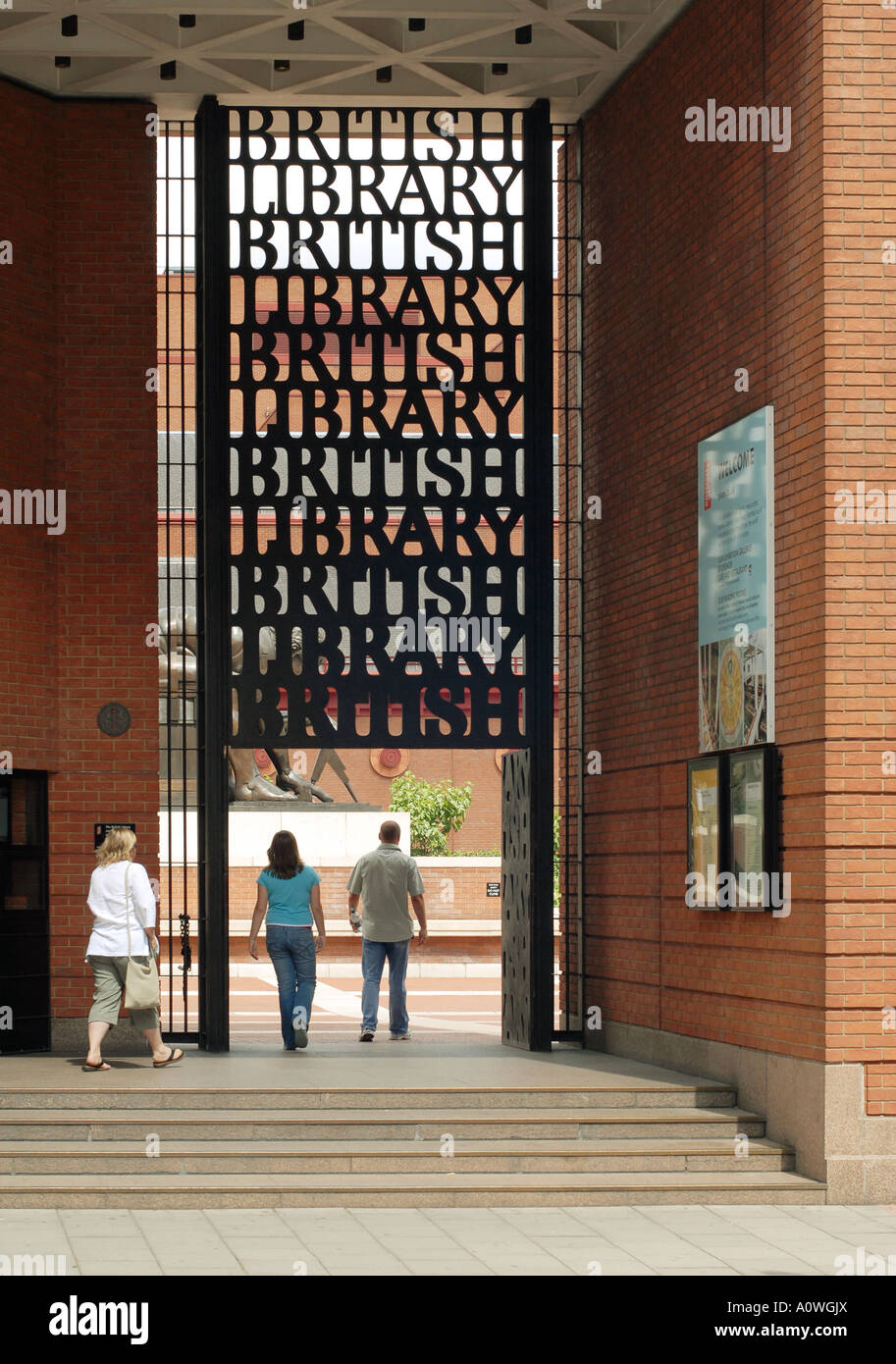 Entrance to the British Library in London Stock Photo - Alamy
