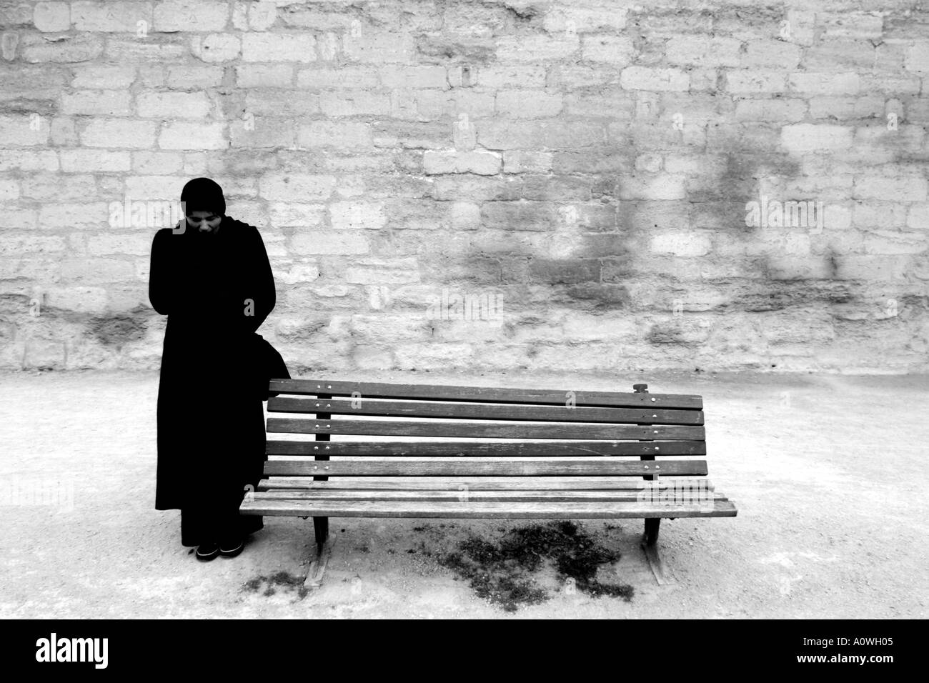 a young sad french woman in avignon Stock Photo - Alamy