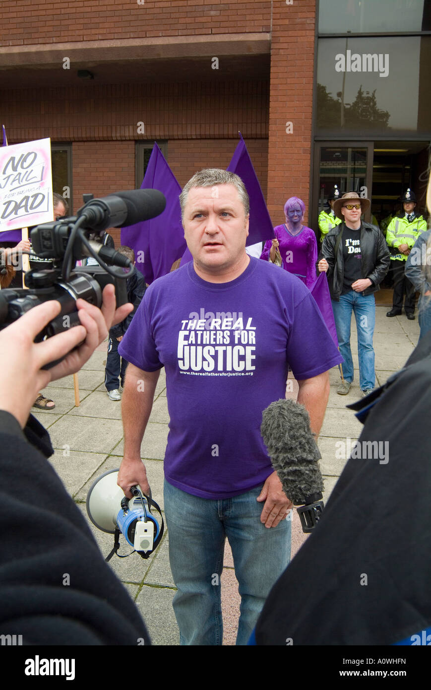 Real Fathers For Justice campaigners outside Trafford Magistrates in ...