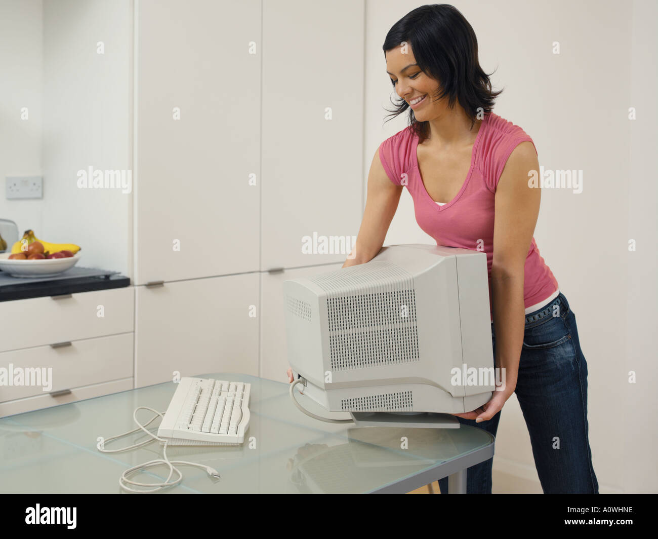 Spanish female home computer hi-res stock photography and images - Alamy