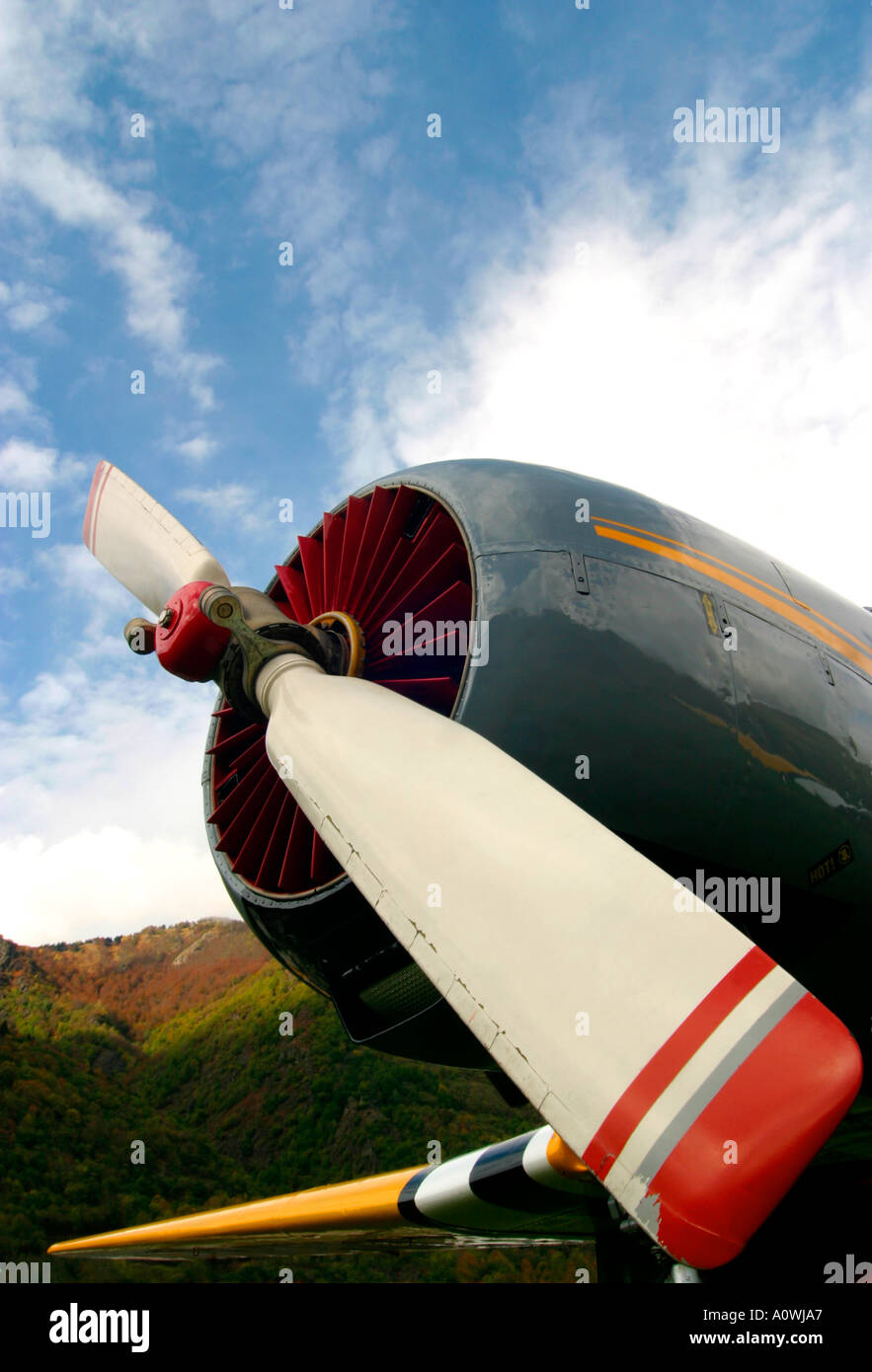 a french propeller plane Stock Photo - Alamy