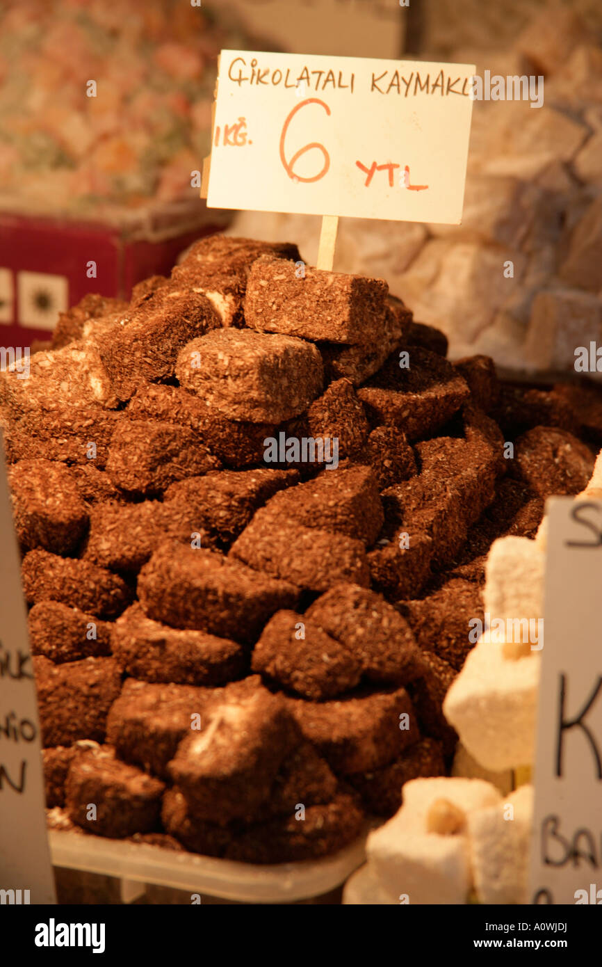 CHOCOLATE AND CREAM TURKISH DELIGHT, TURKEY Stock Photo - Alamy
