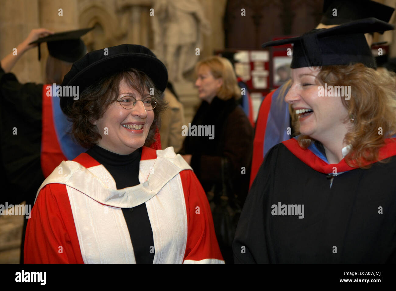 VIP guest and student at graduation ceremony, UK Stock Photo - Alamy