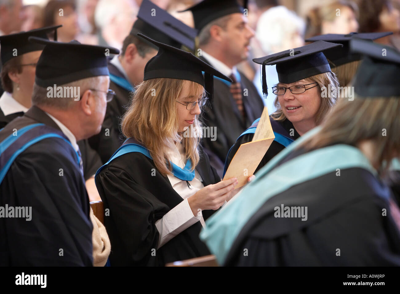 Students graduation ceremony, UK Stock Photo - Alamy