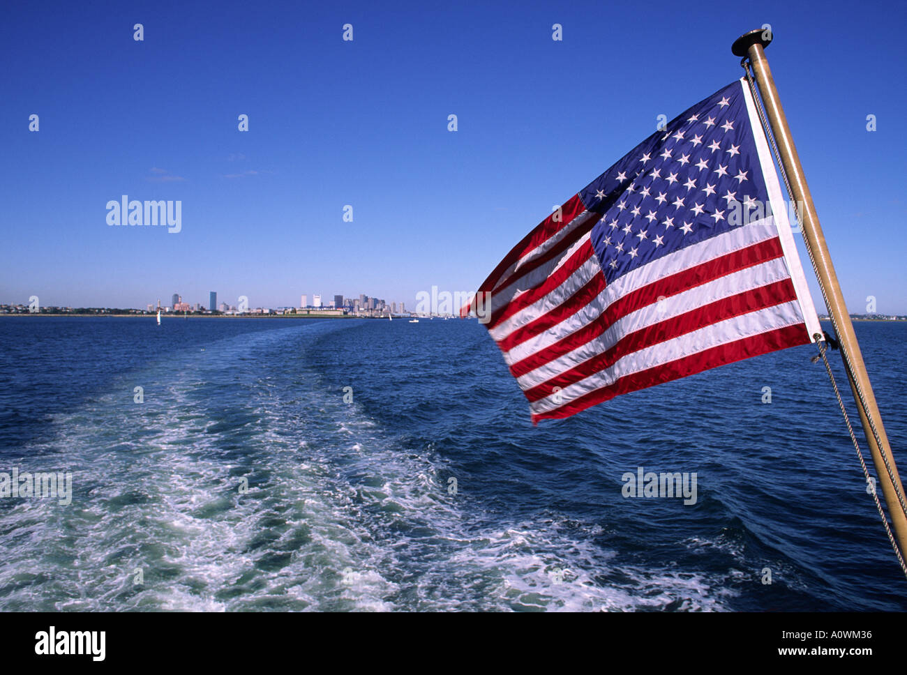 American flag wake boat hi-res stock photography and images - Alamy