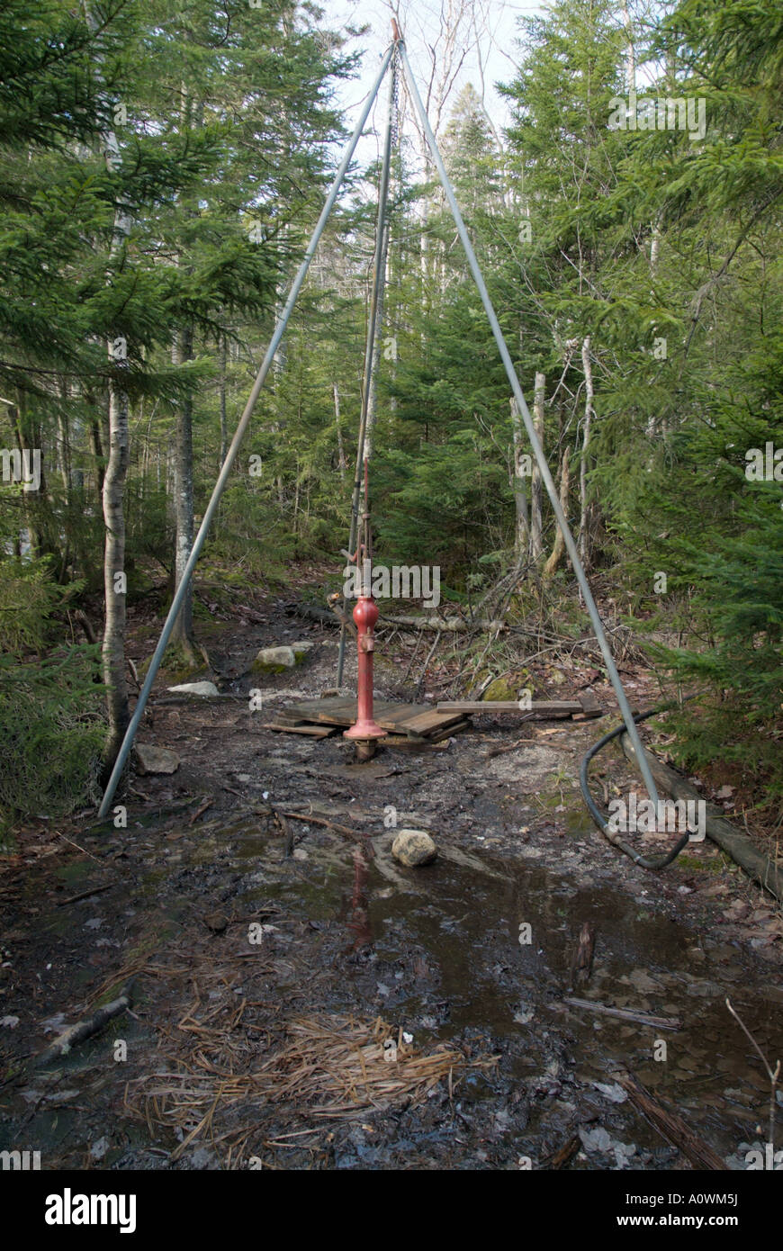 Hand Pump at Zealand Falls Hut White Mountain National Forest of New ...