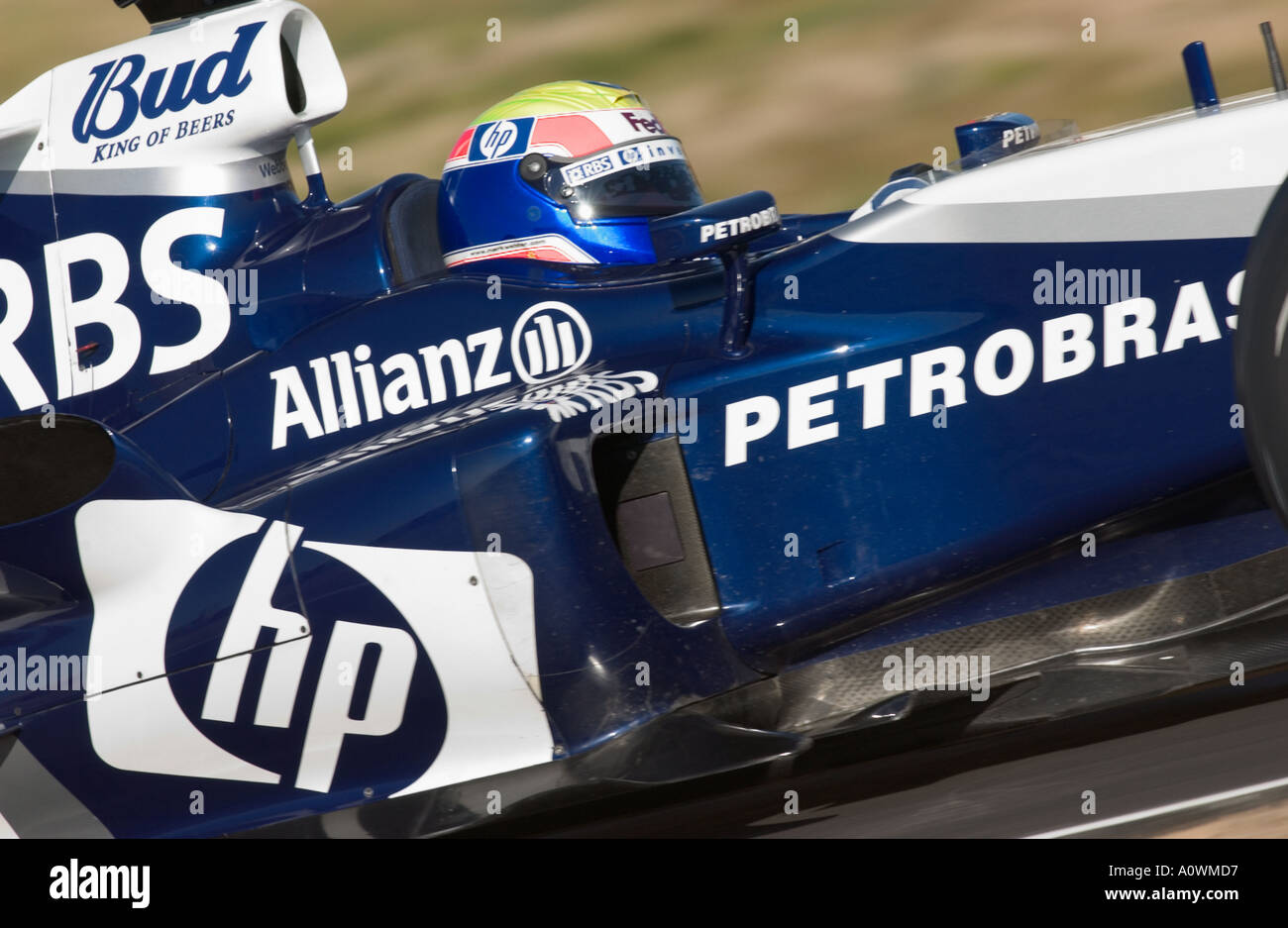 Driver Mark Webber from Australia in his Williams BMW racing car at the ...