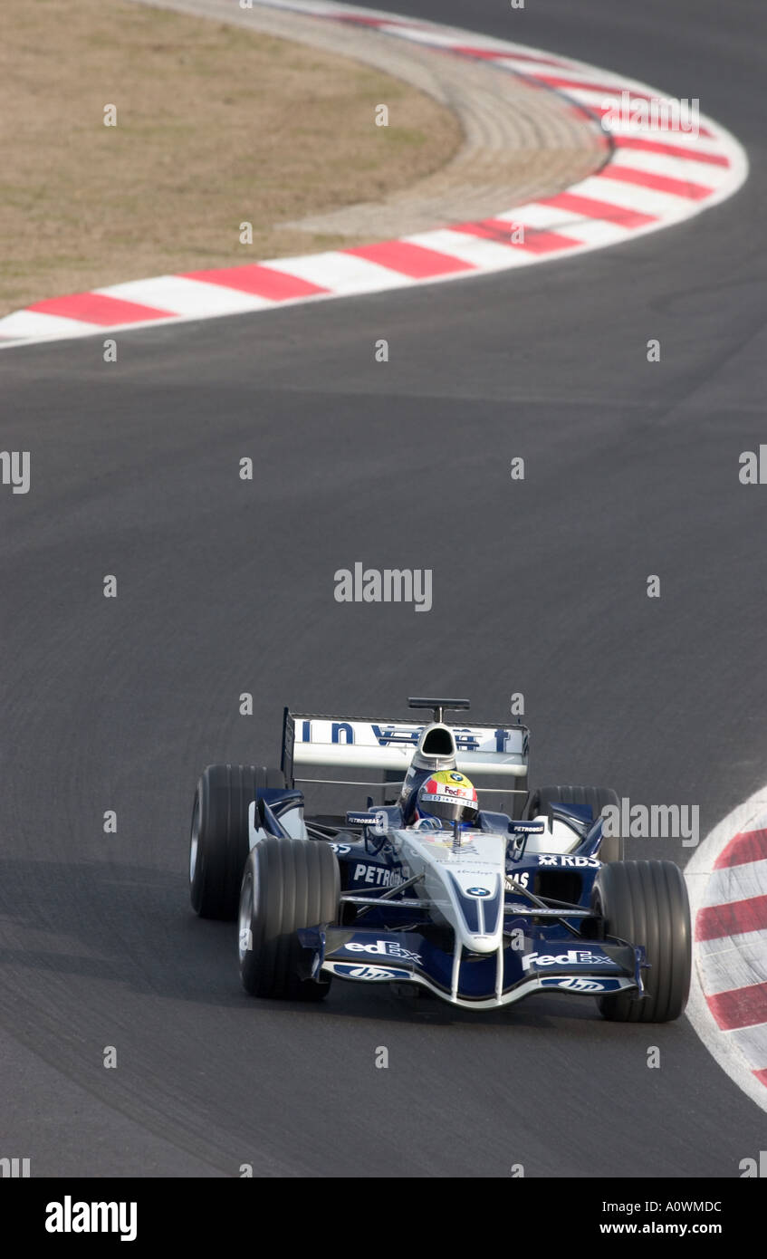Driver Mark Webber from Australia in his Williams BMW racing car at the ...