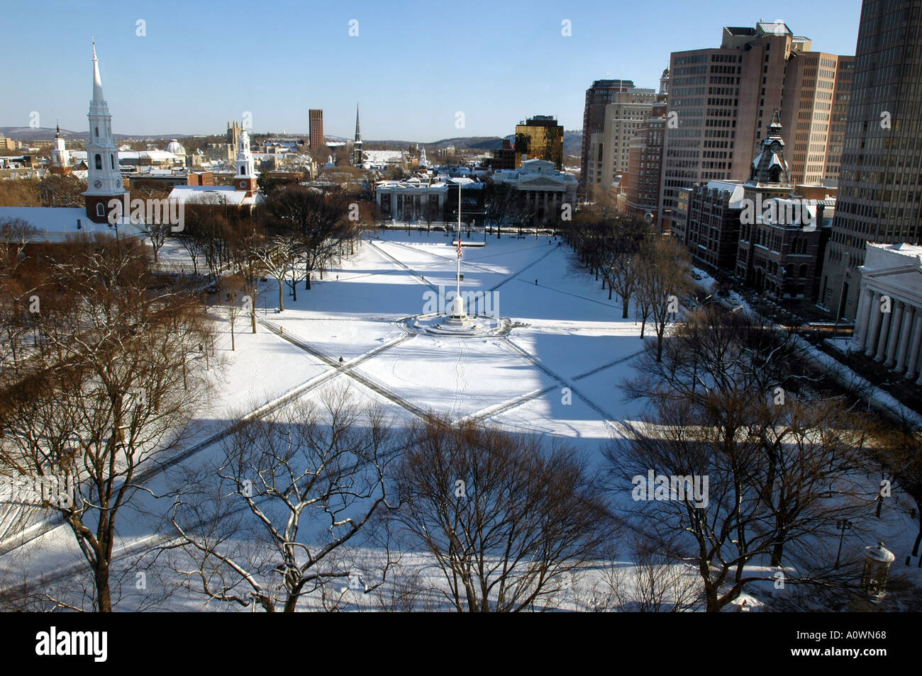 New Haven Green New Haven Connecticut City Scenics Business Center ...