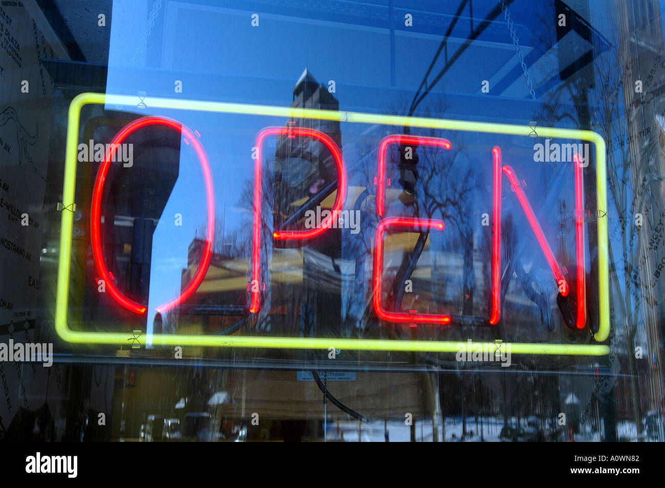 Open Sign New Haven Connecticut City Scenics Business Center Open for ...