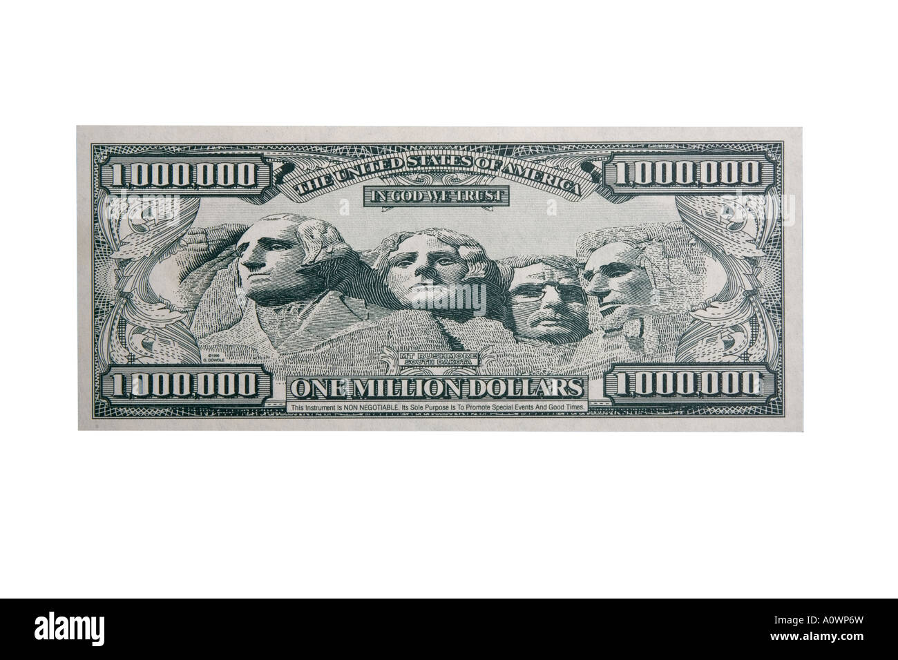 Novelty One million US dollar banknote Stock Photo - Alamy